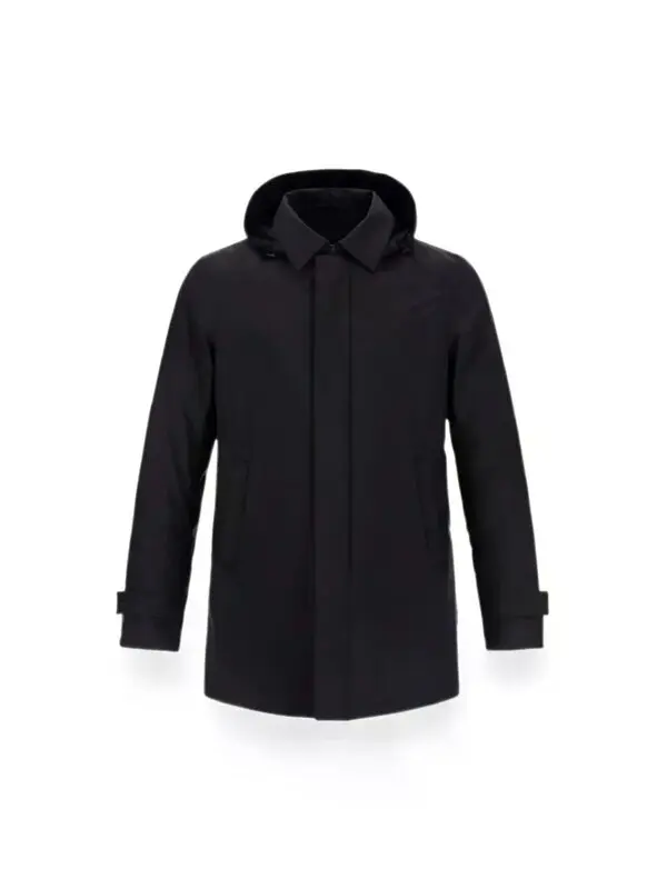 Herno Hooded Concealed-fastening Coat