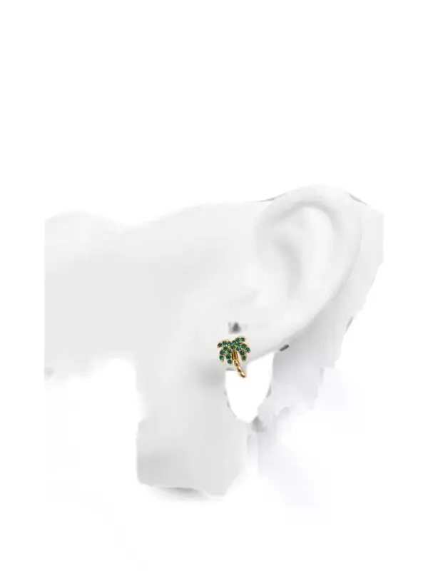 Kate Spade New York Away We Go Crystal-embellished Palm-tree Earrings - Gold