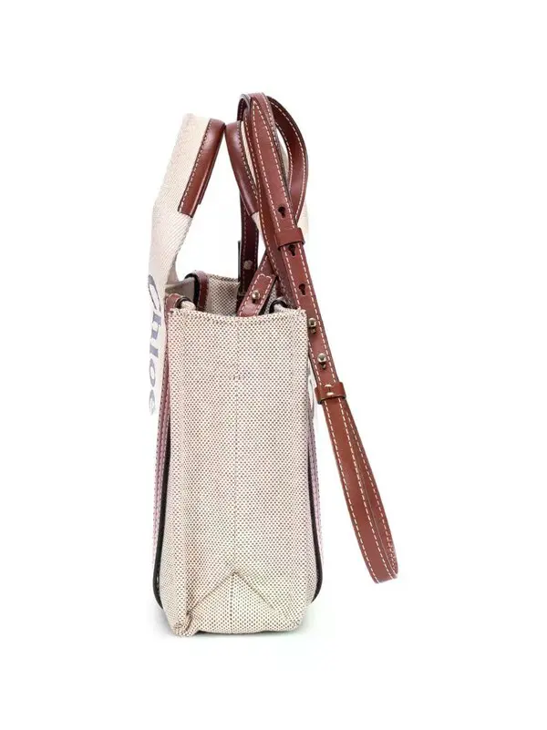 Chloé Woody Logo-strap Tote Bag - Neutrals