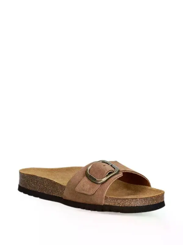 DR. SCHOLL'S SHOES Kathleen Buckle-fastening Suede Slides
