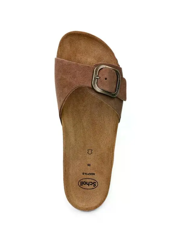 DR. SCHOLL'S SHOES Kathleen Buckle-fastening Suede Slides