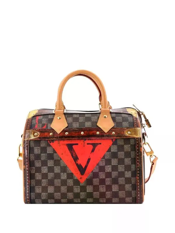 LOUIS VUITTON Speedy Bandouliere Limited Edition Damier Time Trunk 25 Satchel - Brown