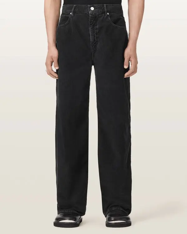 ALLSAINTS Lenny Loose Fit Wide Leg Corduroy Jeans - Blue