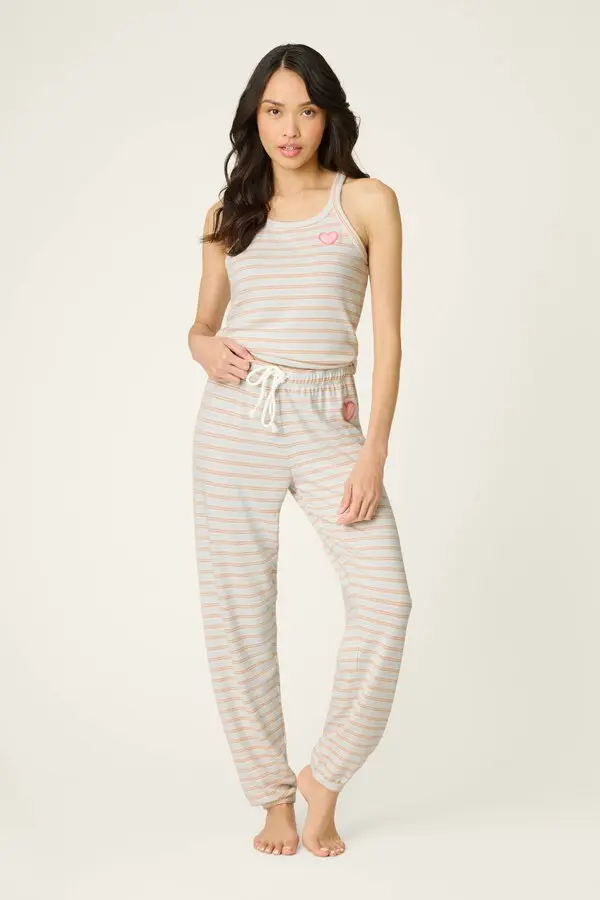 PJ Salvage Sweetheart Striped Tank Top