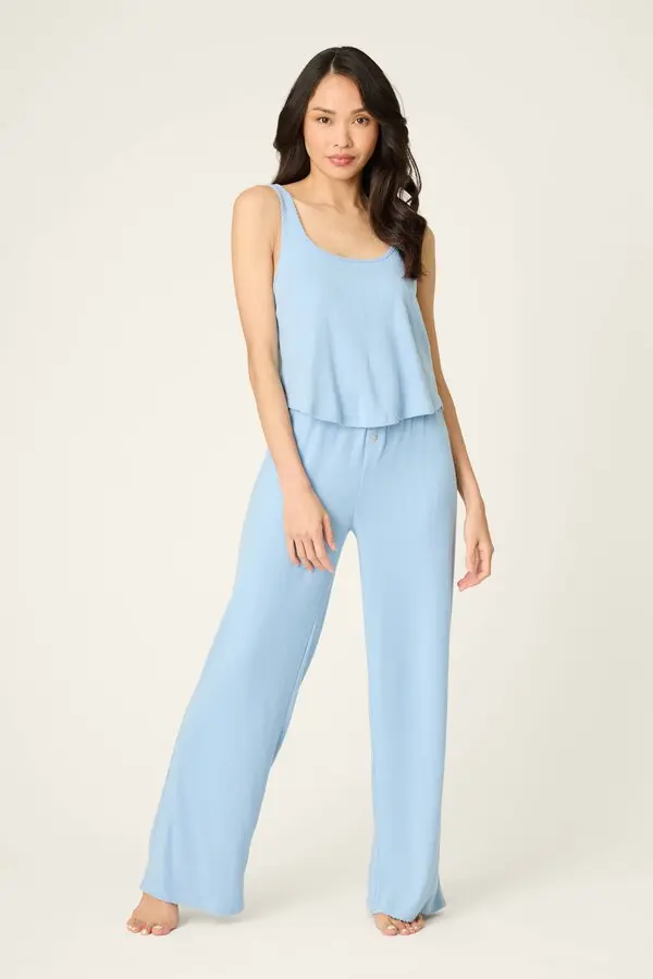 PJ Salvage More Amour Pointelle Open Leg Pants