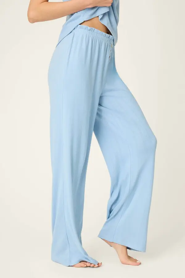 PJ Salvage More Amour Pointelle Open Leg Pants