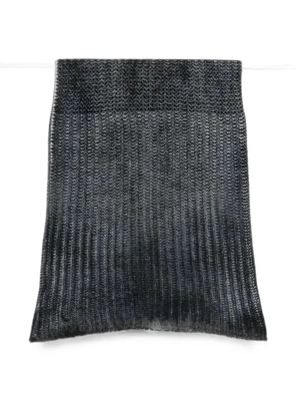 Avant Toi Scarf Hand Painted Destroyed Effect Neck-warmer