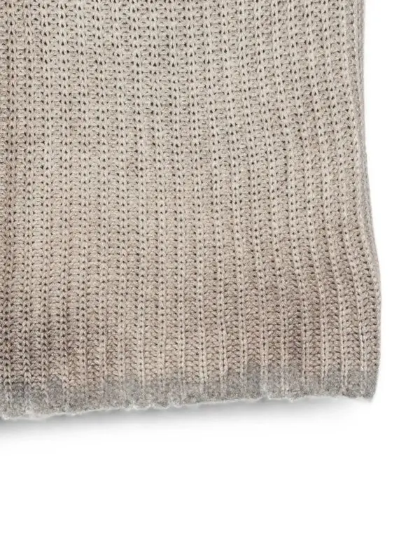 Avant Toi Scarf Hand Painted Destroyed Effect Neck-warmer - Brown