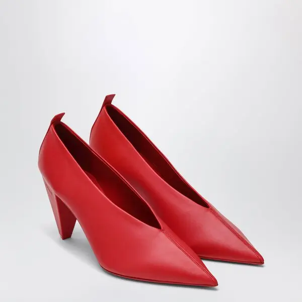 Loewe Origami Cubic Pumps In Leather - Red