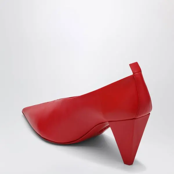 Loewe Origami Cubic Pumps In Leather - Red