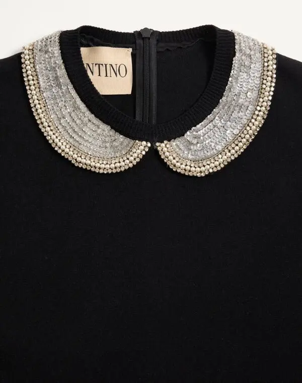 Valentino Garavani Embroidered Stretch Viscose Dress