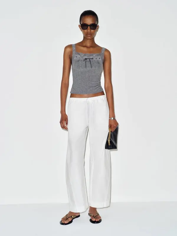 REFORMATION Arietta Knit Top - Grey