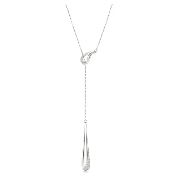 SWAROVSKI Sterling Silver Y-neck Pendant With Pavé Zirconia - White