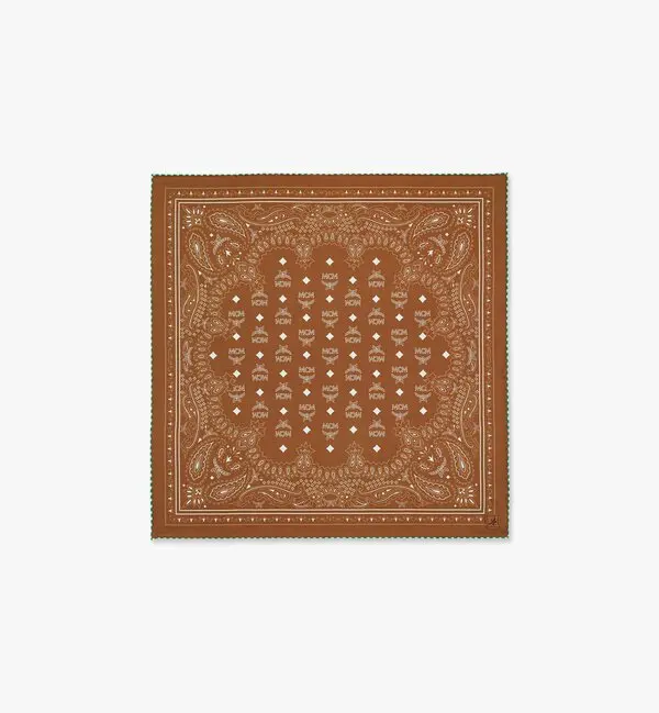 Mcm Paisley Cotton-silk Scarf - Cognac