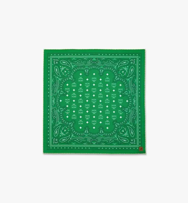 Mcm Paisley Cotton-silk Scarf - Green
