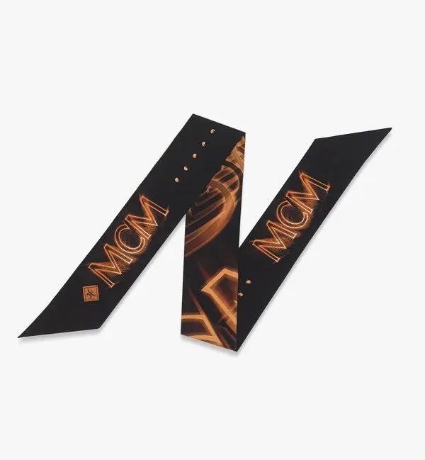Mcm M50 Logo Petite Silk Scarf