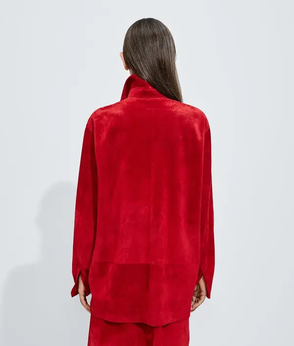 Bottega Veneta Suede Leather Shirt