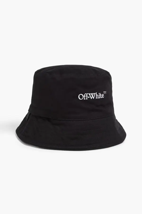 Off-White Embroidered Cotton-twill Bucket Hat