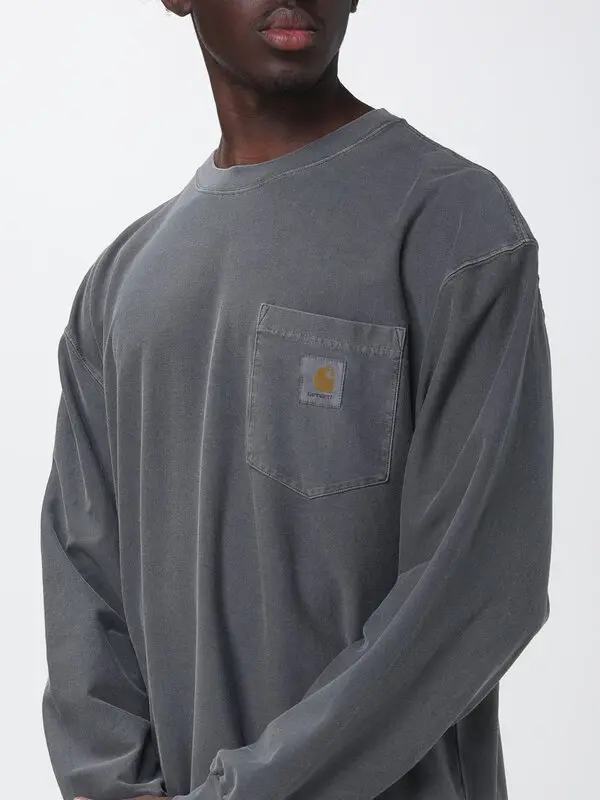 Carhartt Work In Progress Relaxed Fit Long-sleeved Organic Cotton T-shirt - Black