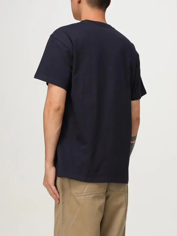 Carhartt Work In Progress Chest Embroidered Logo Cotton T-shirt - Navy