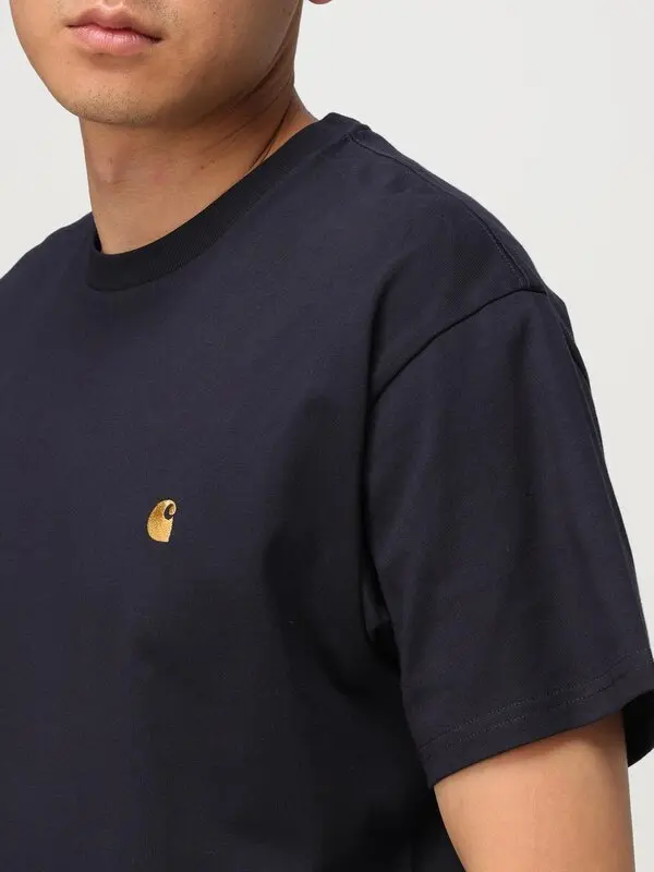 Carhartt Work In Progress Chest Embroidered Logo Cotton T-shirt - Navy