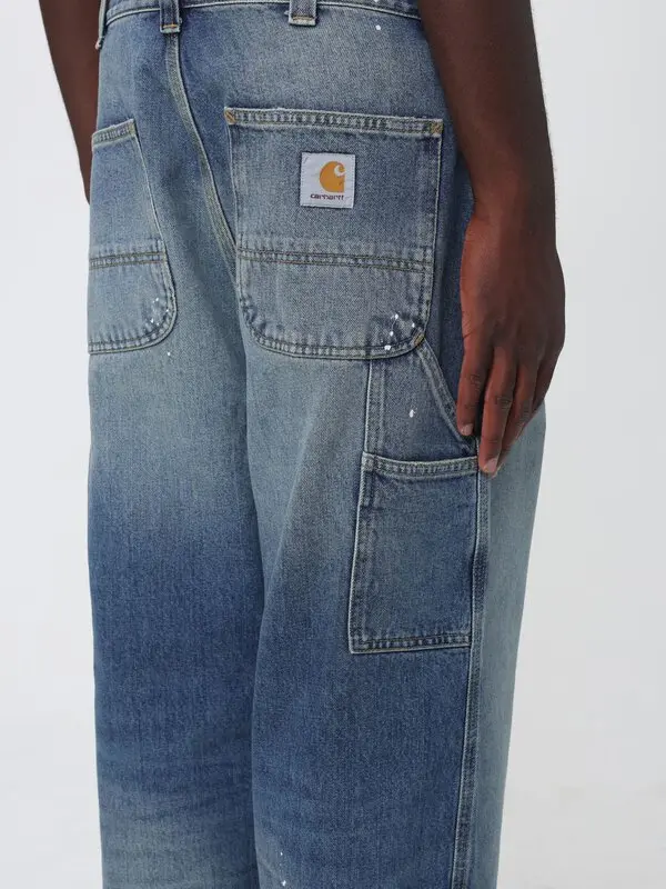 Carhartt Work In Progress Og Single Knee Pant Wide Leg Jeans - Blue