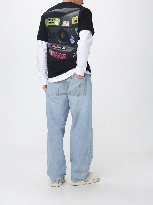 Carhartt Work In Progress Cotton T-shirt With Graphic Print And Dropped Shoulders