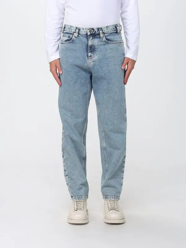 Emporio Armani Mid-rise Straight Fit Stretch Cotton Denim Jeans - Blue