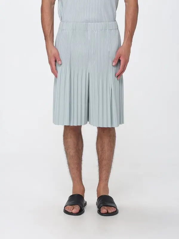 Issey Miyake Homme Plissé Pleated Technical Crêpe Knee-length Shorts - Grey