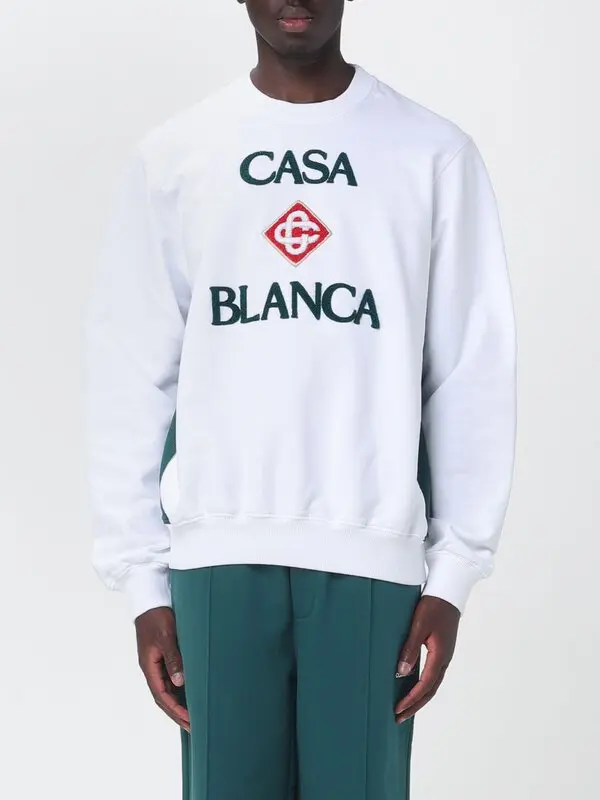 Casablanca Cotton Crewneck Sweatshirt With Logo Print