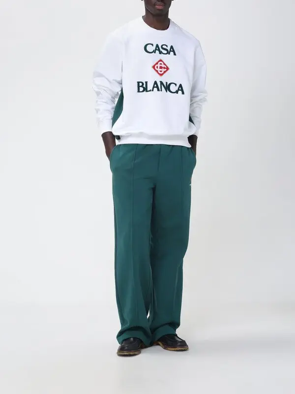 Casablanca Cotton Crewneck Sweatshirt With Logo Print