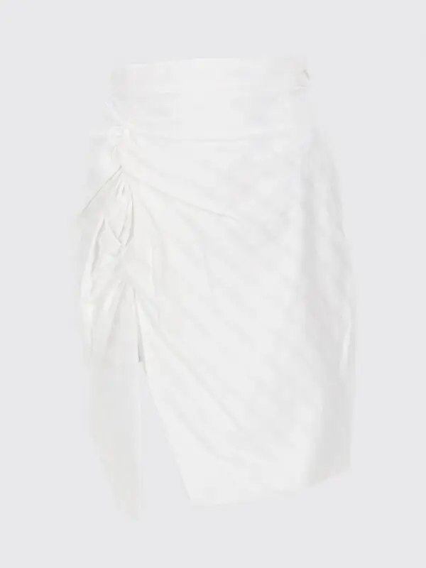 VIVIENNE WESTWOOD High-waisted Cotton Pencil Mini Skirt With Slit