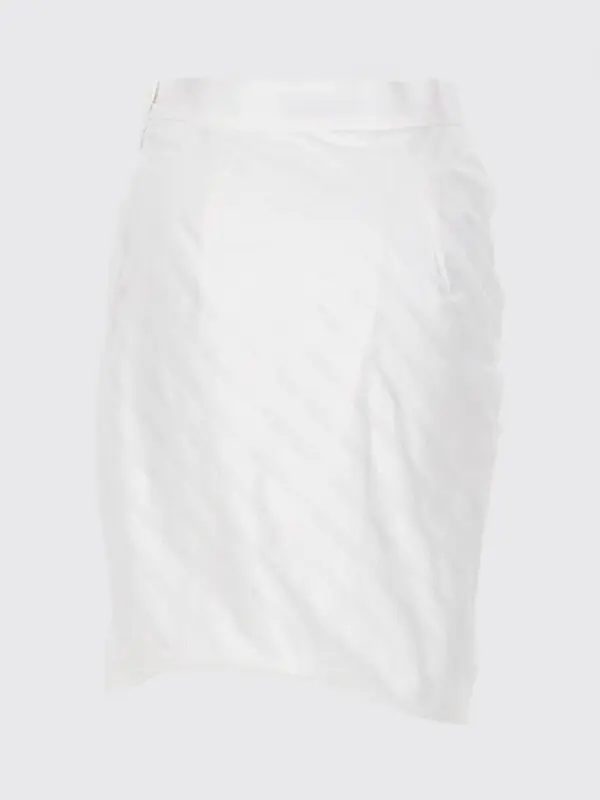 VIVIENNE WESTWOOD High-waisted Cotton Pencil Mini Skirt With Slit