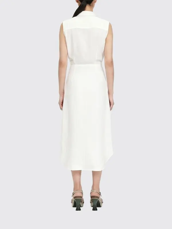 DIESEL® White Sleeveless Midi Shirt Dress
