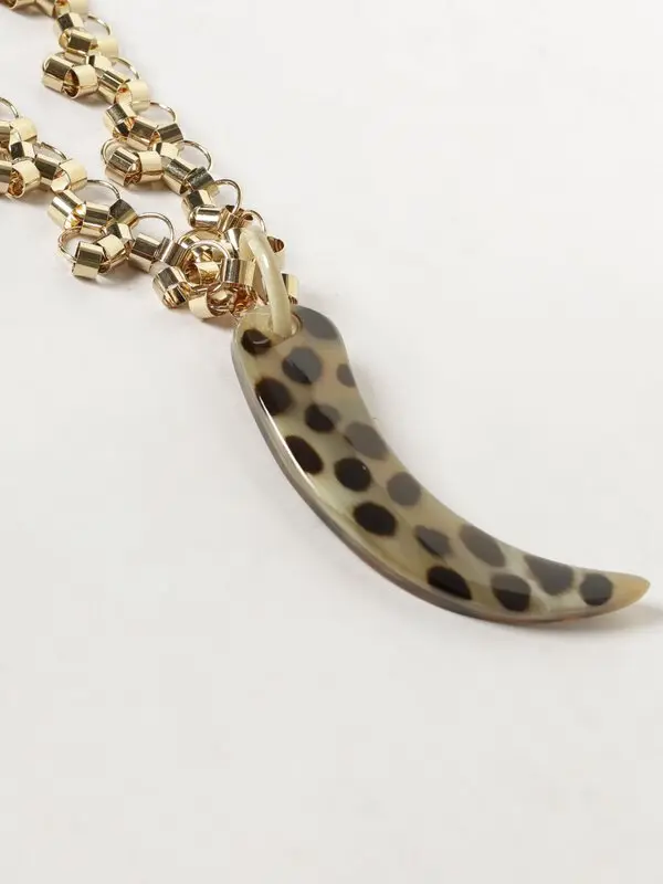 ALLUJEWELS Ethnic Metal And Resin Pendant Necklace