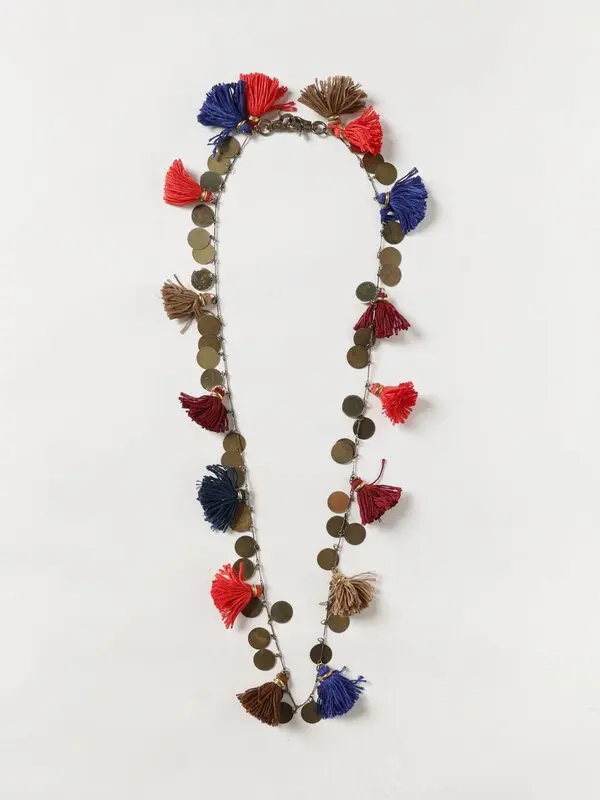 ALLUJEWELS Multicolour Metal Necklace With Charms And Tassels - Multicolor