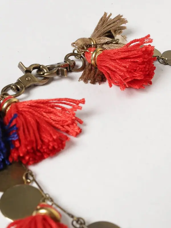 ALLUJEWELS Multicolour Metal Necklace With Charms And Tassels - Multicolor