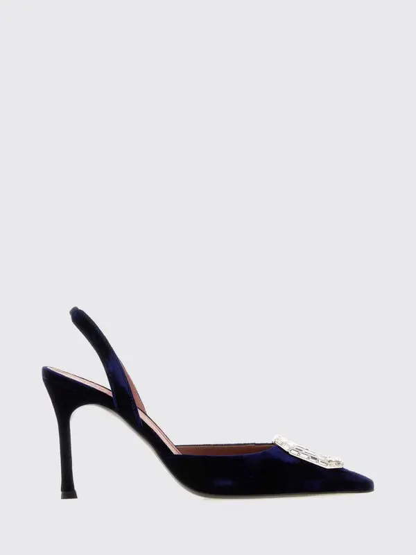 Amina Muaddi Slingback Pumps With Embellished Detail - Blue
