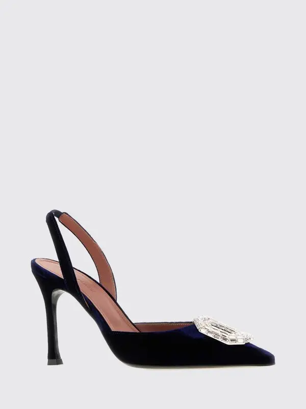 Amina Muaddi Slingback Pumps With Embellished Detail - Blue