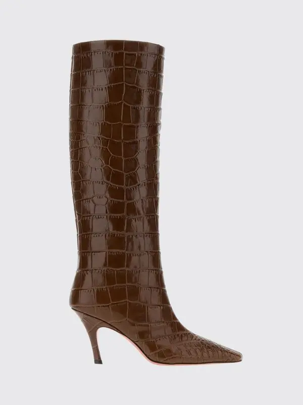 Amina Muaddi Knee High Boots - Brown