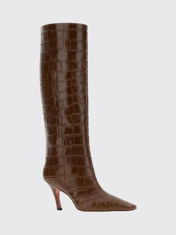 Amina Muaddi Knee High Boots - Brown