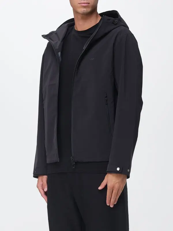 Emporio Armani Hooded Zip-up Jacket - Black