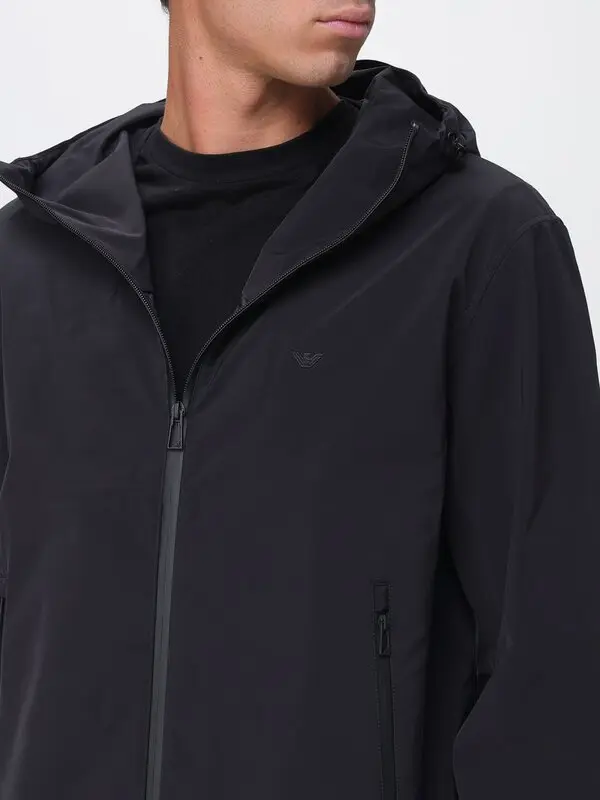 Emporio Armani Hooded Zip-up Jacket - Black