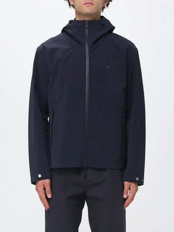 Emporio Armani Hooded Zip-up Jacket - Navy