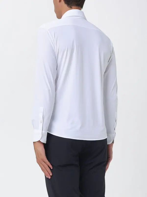 SAVE THE DUCK Casual Stretch Technical Fabric Shirt With French Collar By - White