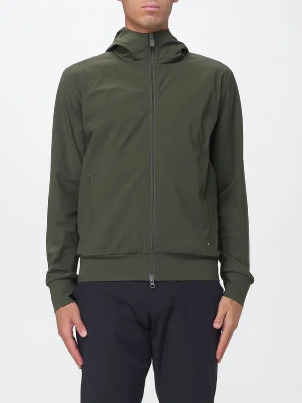 SAVE THE DUCK Luiz Technical Stretch Nylon Zipped Hoodie - Green