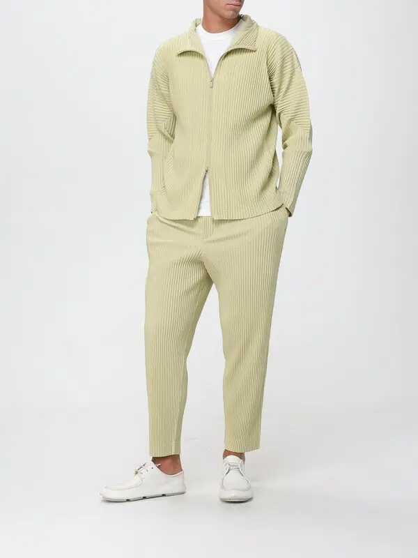 Issey Miyake Homme Plissé Pleated Slim Fit Trousers