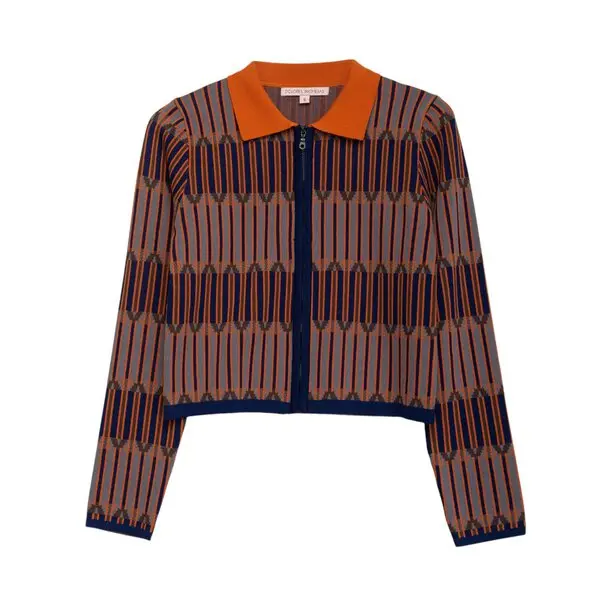 DOLORES PROMESAS Moon Geometric Polo Jacket