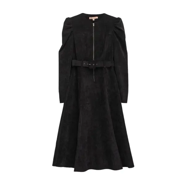 Dolores Promesas Midi Dress With Puffed Sleeves And Belt