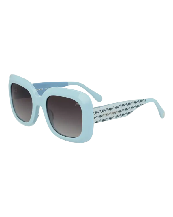 DOLORES PROMESAS Light Square Cut Sunglasses With Chameleon Print